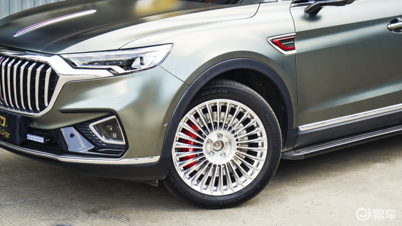 红旗HS5刹车升级案例，改装TEI刹车前六后四卡钳套件_易车