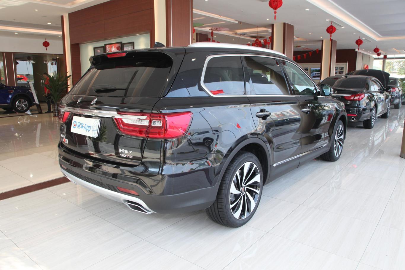 【红旗HS73.0T 手自一体 智联旗畅四驱版侧后45度车头向右水平图片-汽车图片大全】-易车