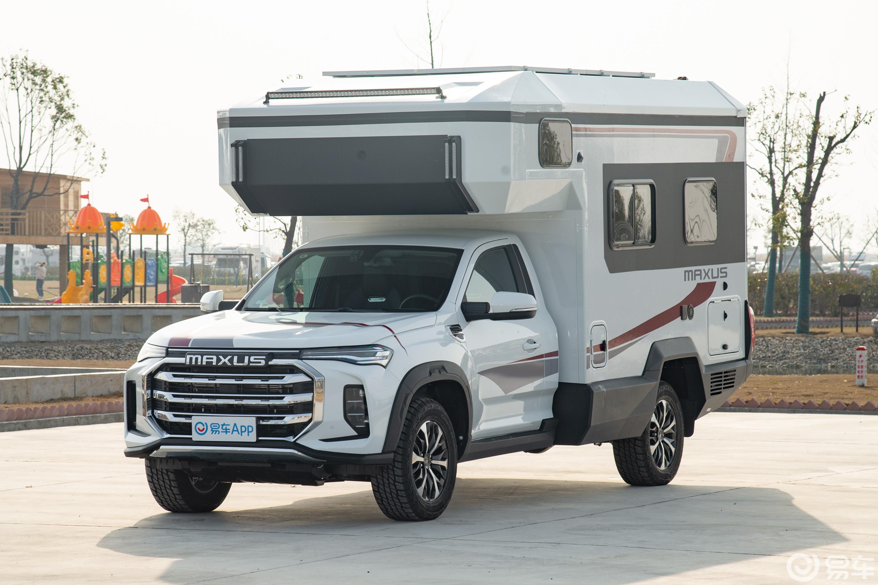 【上汽大通MAXUS T90房车探索家T90 2.0T 皓月白侧前45度车头向左水平图片-汽车图片大全】-易车