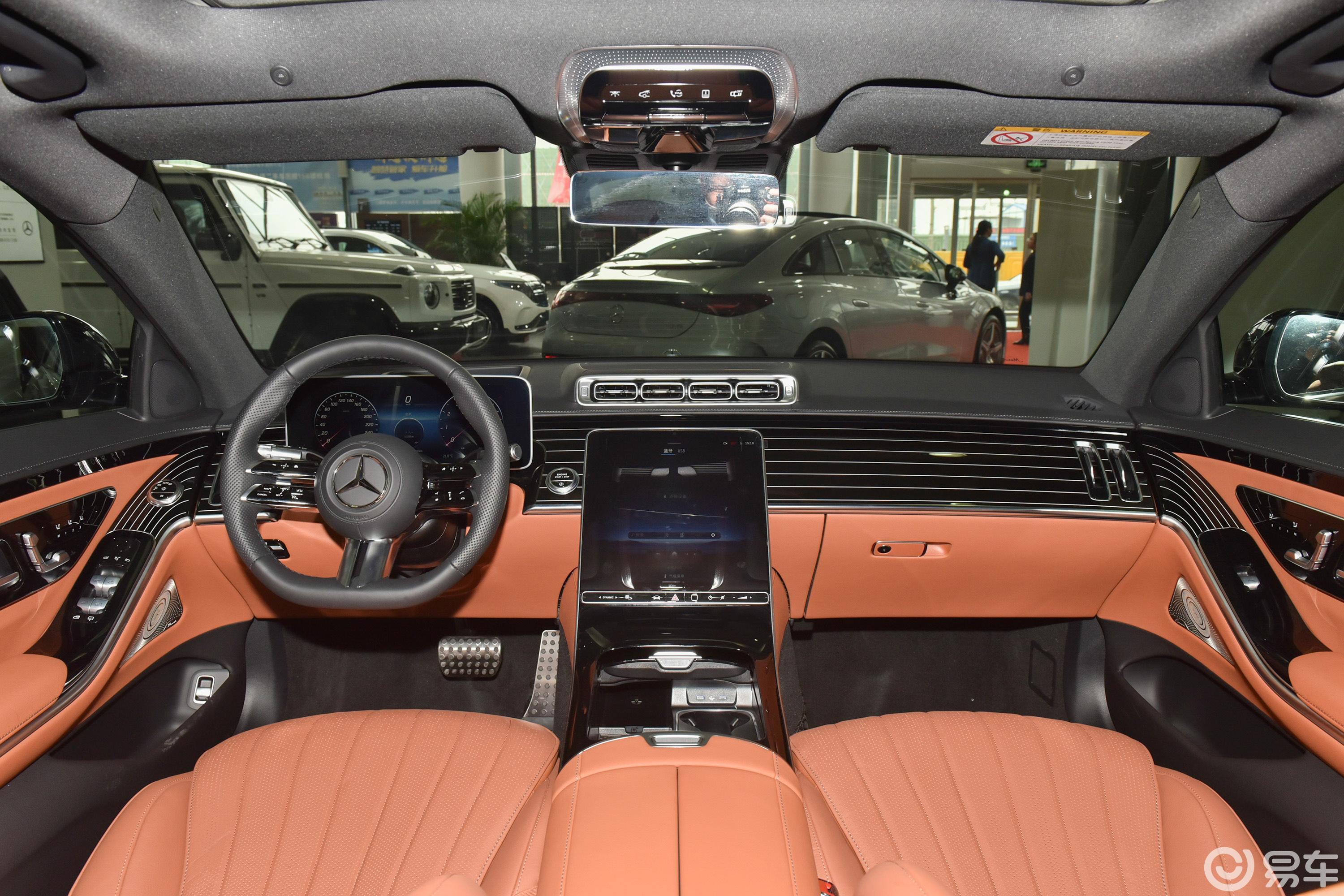 【奔驰S级S 450 L 4MATIC内饰全景正拍图片-汽车图片大全】-易车