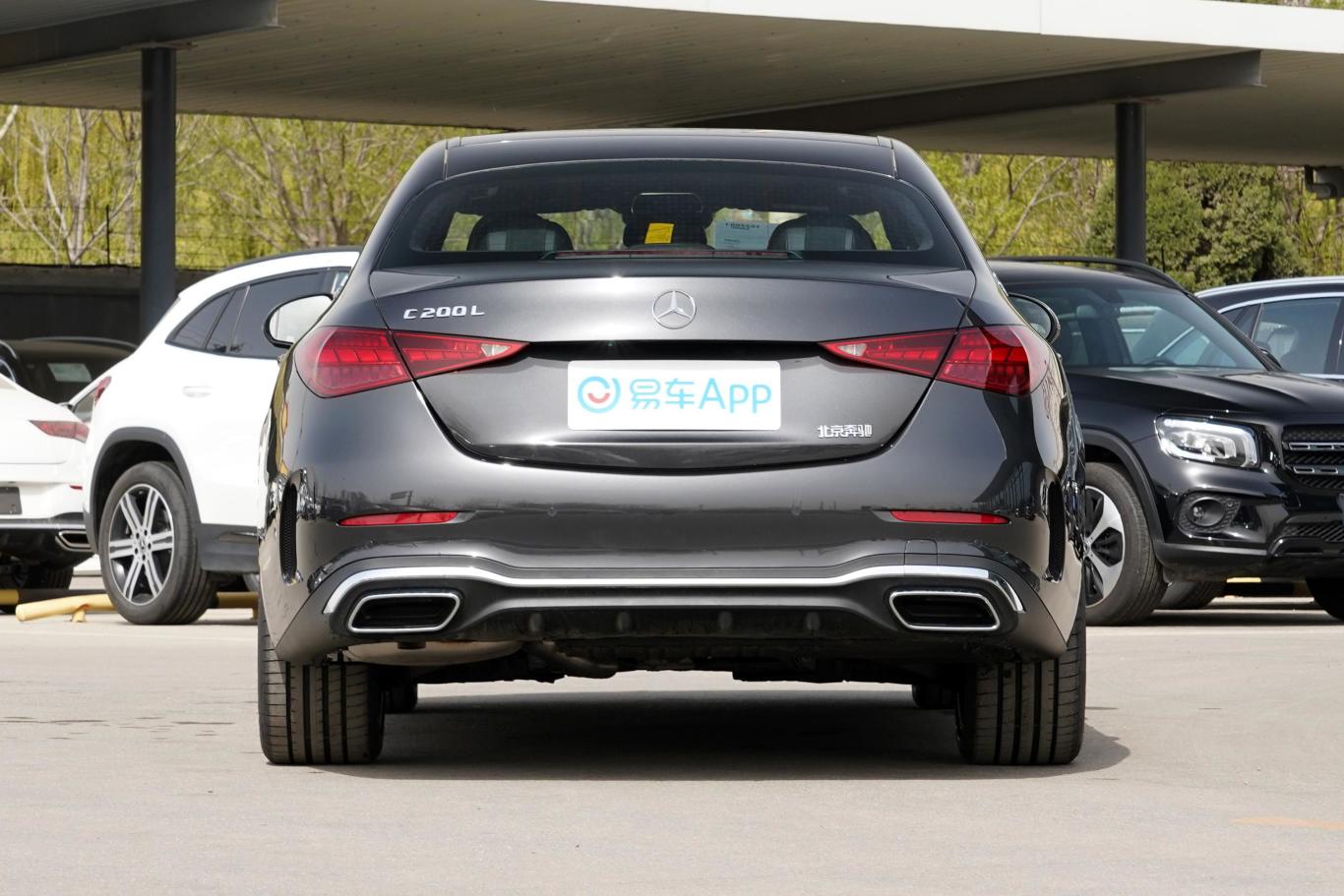 【奔驰C级改款 C 200 L 运动版正后水平图片-汽车图片大全】-易车