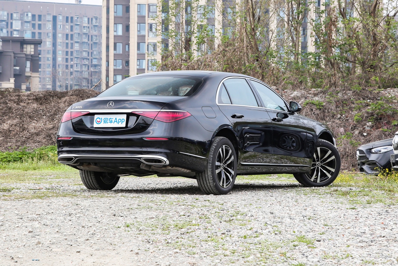 【奔驰S级改款 S 400 L 豪华型侧后45度车头向右水平图片-汽车图片大全】-易车