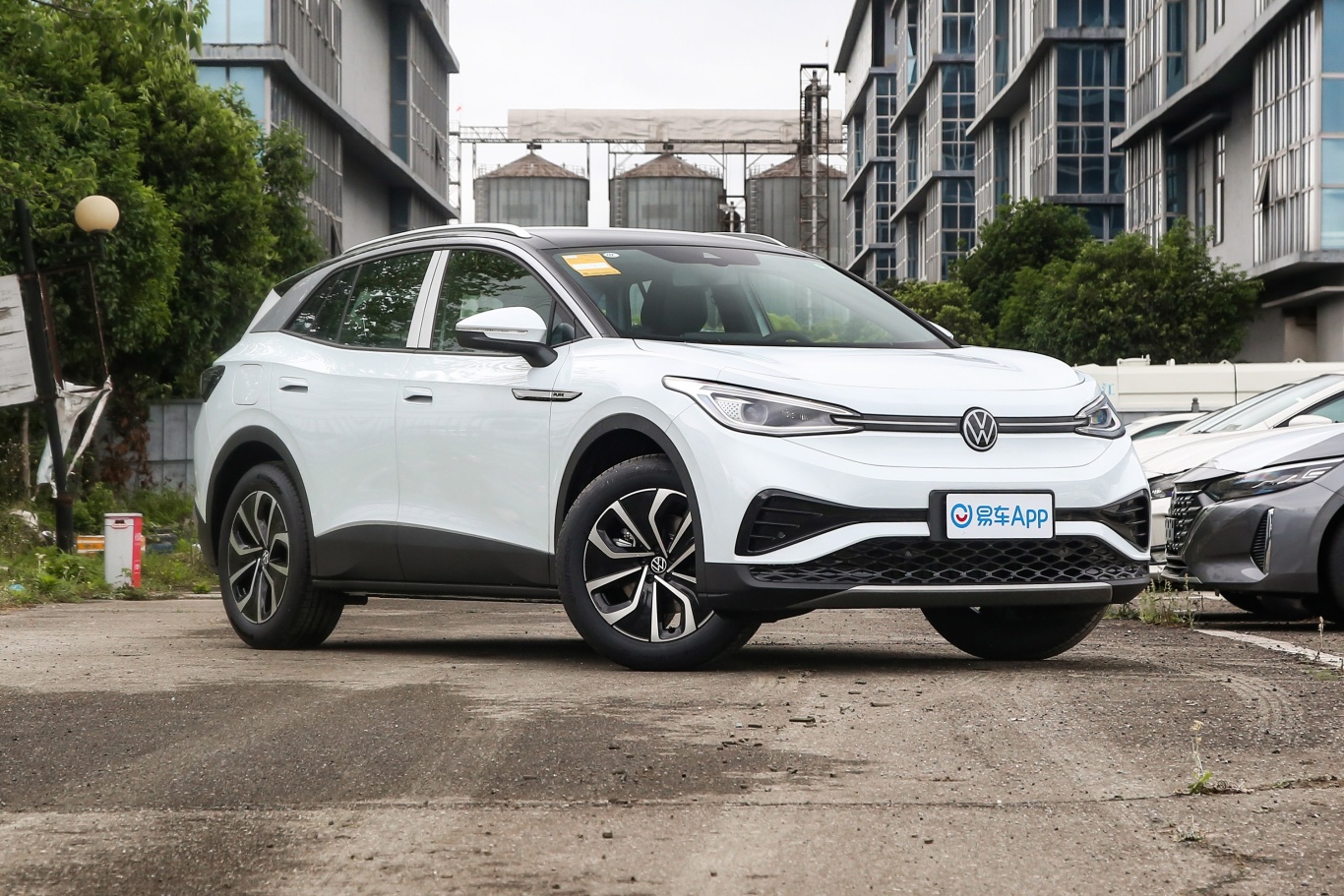 【ID.4 X升级款 425km 纯净智享版侧前45度车头向右水平图片-汽车图片大全】-易车
