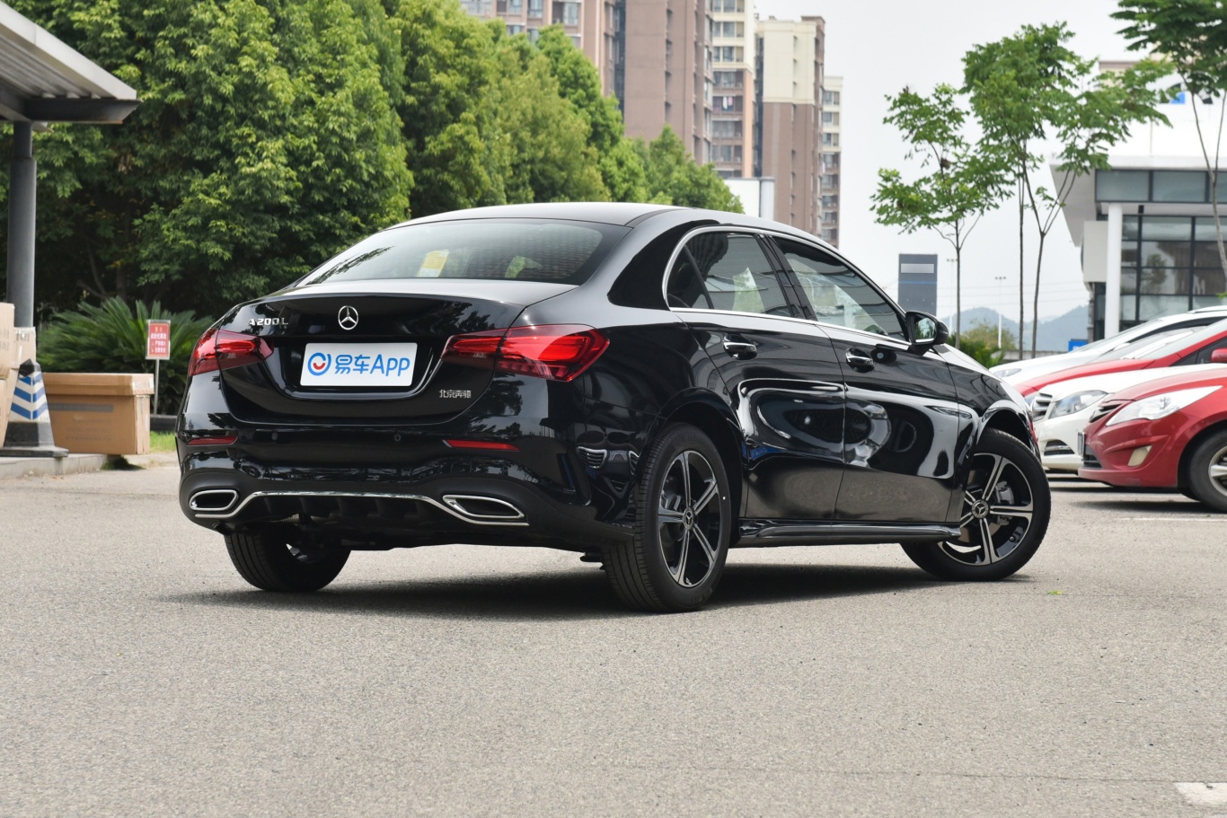 【奔驰A级A 200 L 时尚型侧后45度车头向右水平图片-汽车图片大全】-易车