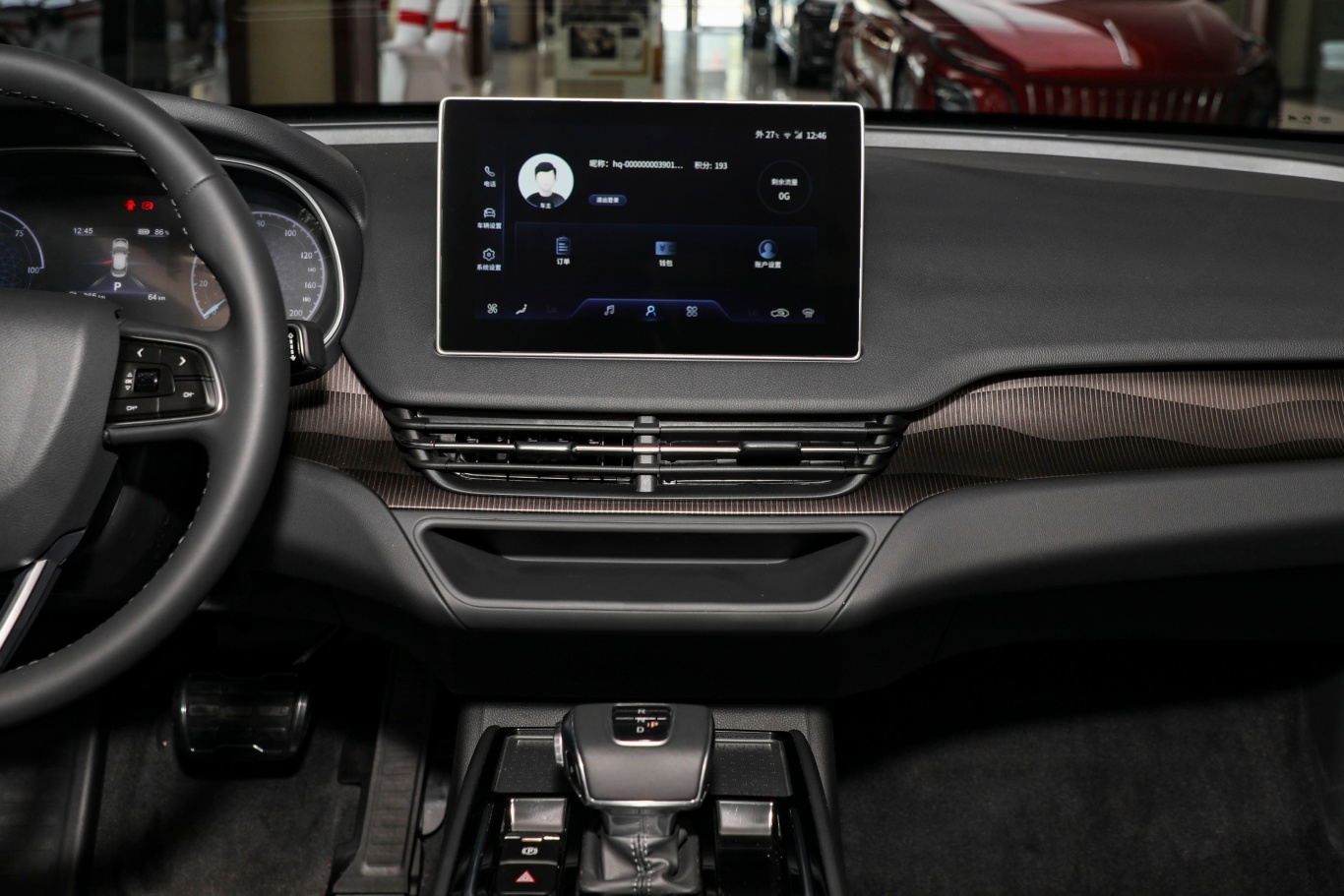 【红旗E-QM5改款 431km 基础出行版中控台整体图片-汽车图片大全】-易车