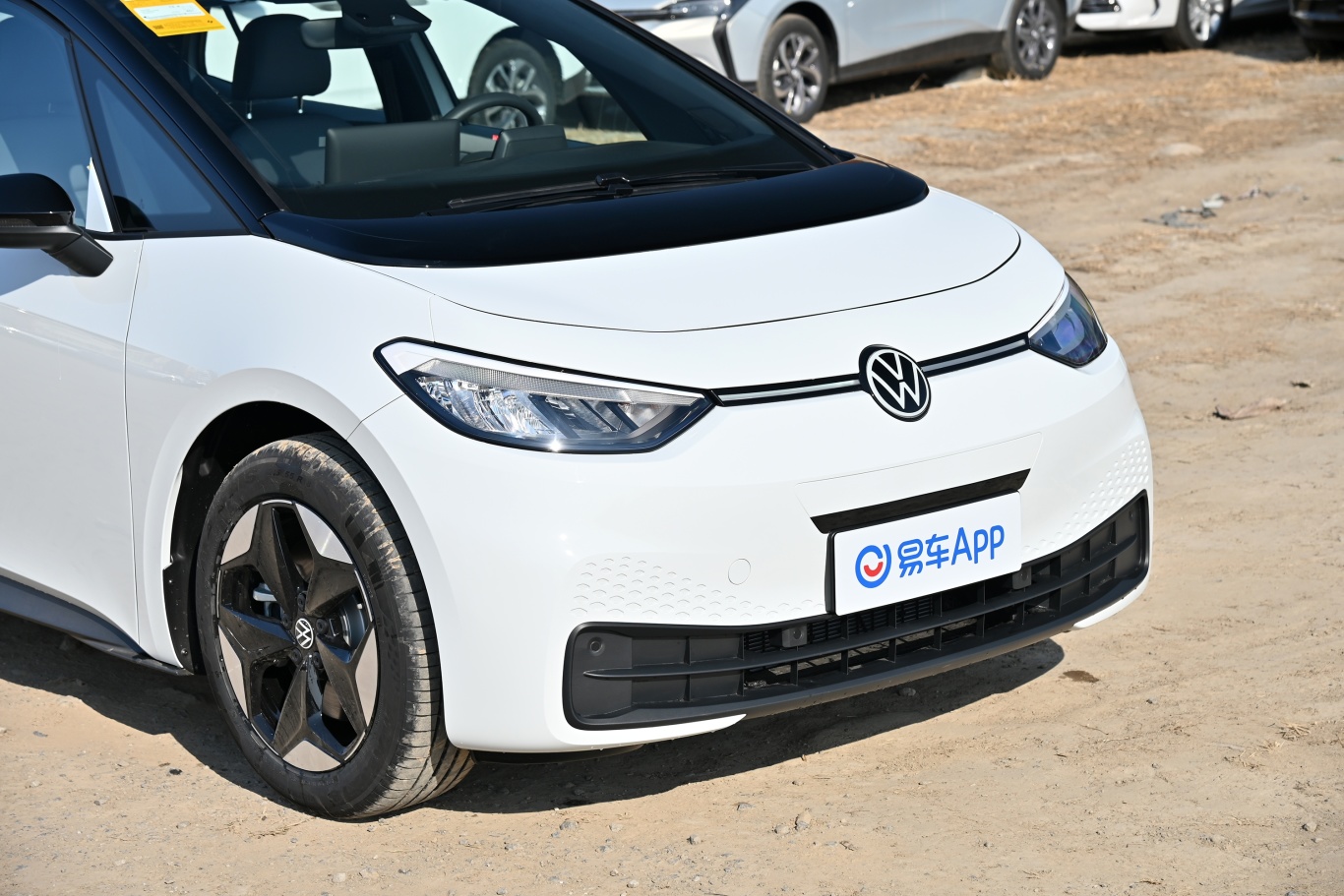 【大众ID.3聪明款 451km 纯净智享版前格栅侧俯拍图片-汽车图片大全】-易车