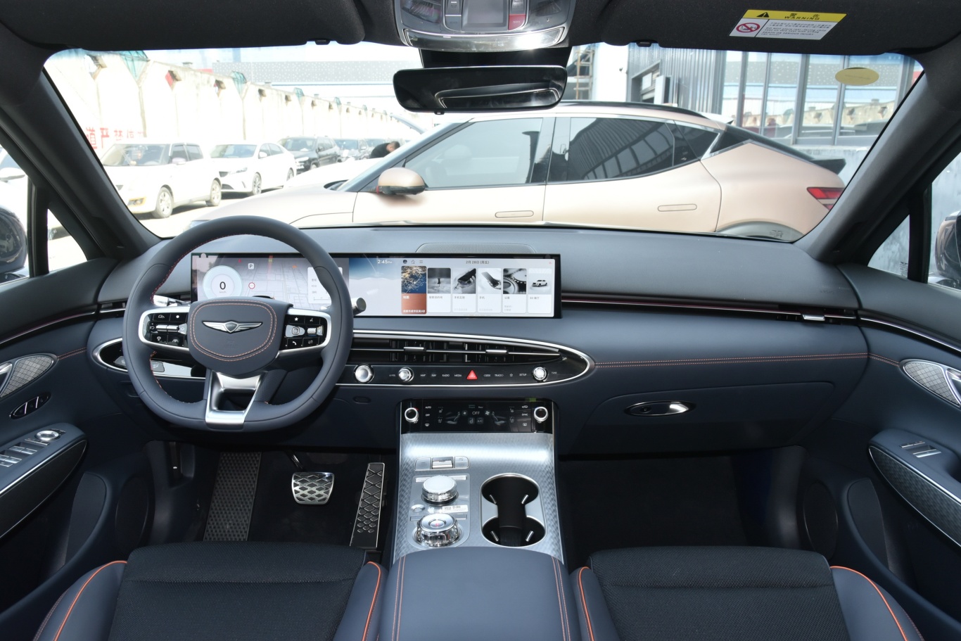 【捷尼赛思GV702.5T 四驱豪华运动套件版内饰全景正拍图片-汽车图片大全】-易车