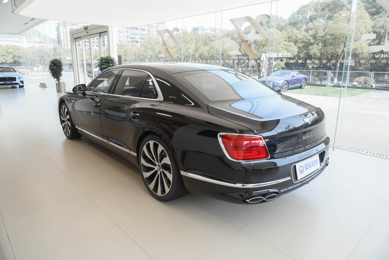 【飞驰4.0T V8 江山特别版侧后45度车头向左水平图片-汽车图片大全】-易车