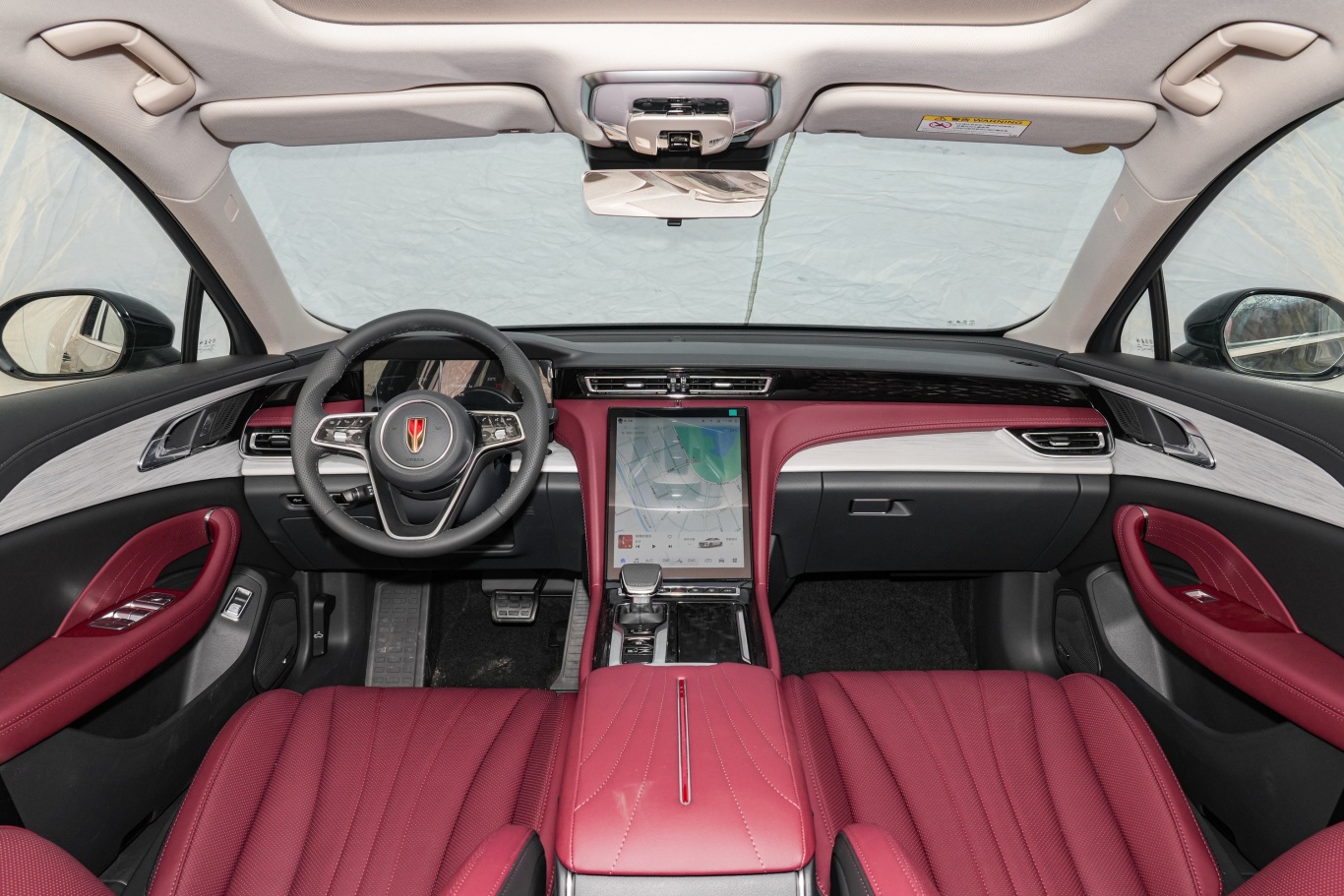 【红旗H51.5T 双离合60万辆纪念版内饰全景正拍图片-汽车图片大全】-易车